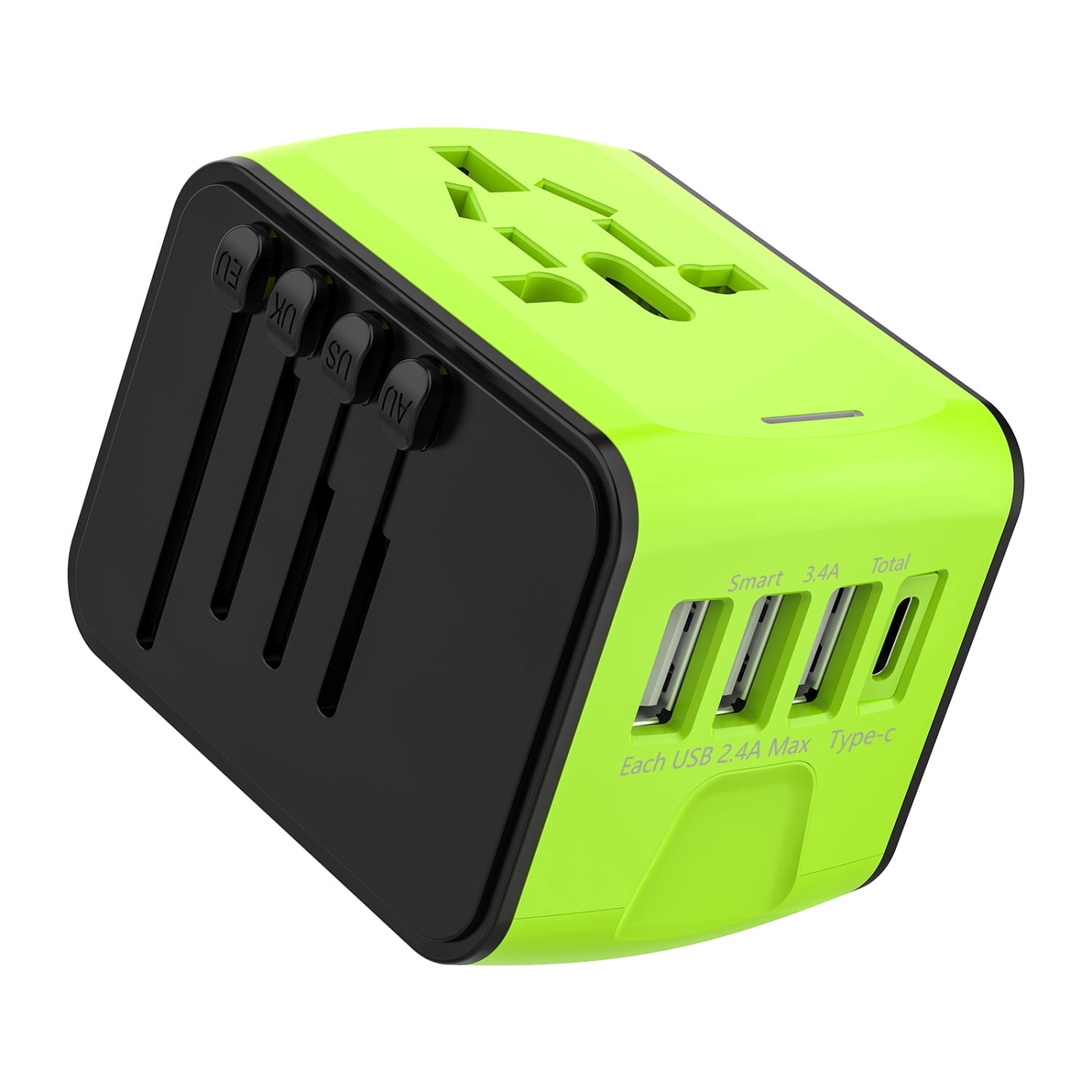 Universal Travel Adapter 2500W with US/EU/UK/AU Plugs – 5-in-1 ...