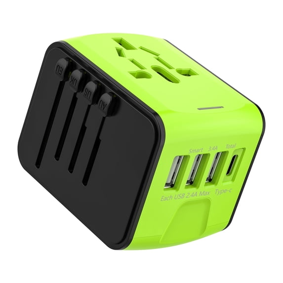 Universal Travel Adapter 2500W with US/EU/UK/AU Plugs – 5-in-1 ...