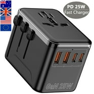 Meromore Universal Travel Adapter, 5-in-1 Plug Adapter with Type C, USB ...