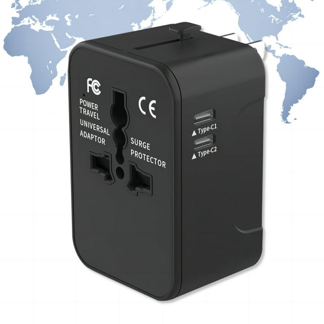 Universal Travel Adapter, International Conversion Plug Adapter with 2 ...