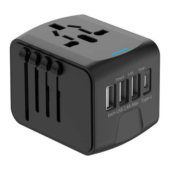 Universal Travel Adapter, International Power Plug Adapter with 3USB A ...