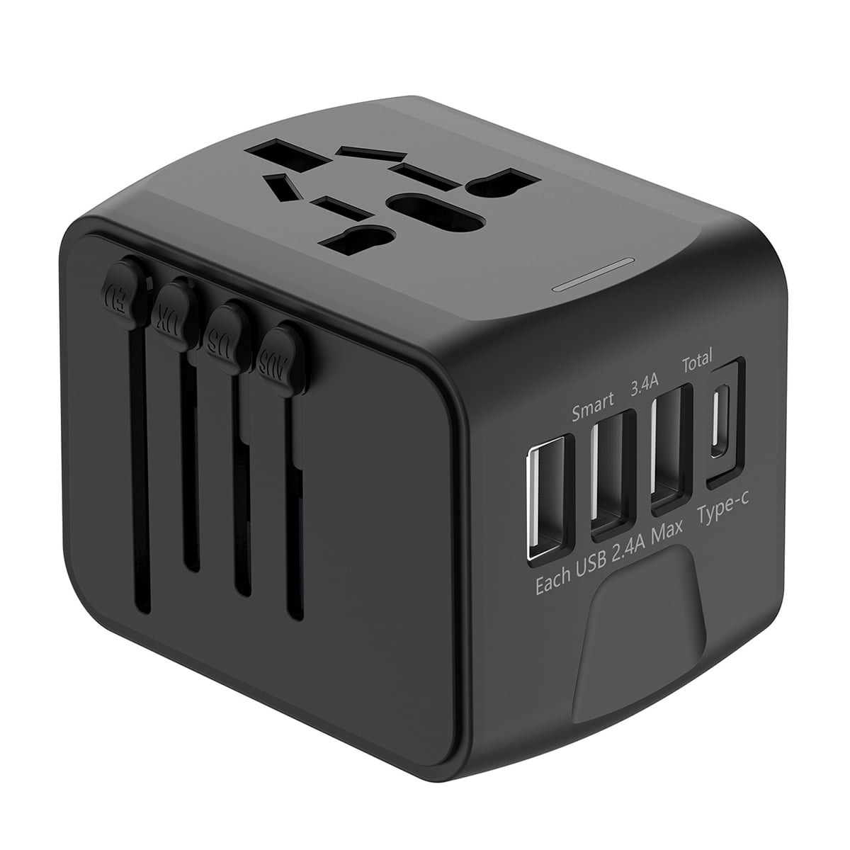 Universal Travel Adapter, International Power Plug Adapter with Type C ...