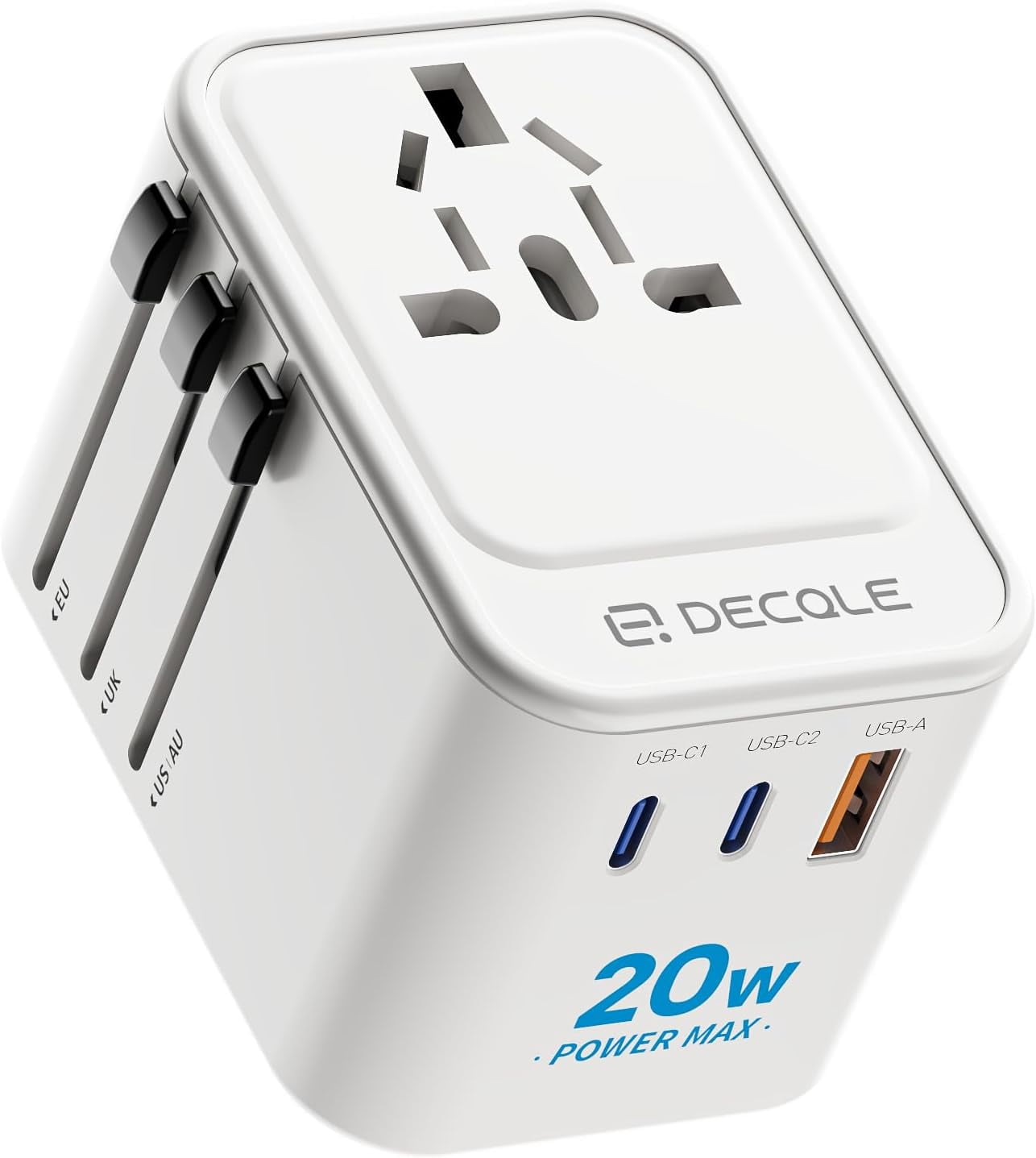 Universal Travel Adapter, International Travel Plug Adapter with 2 USB ...