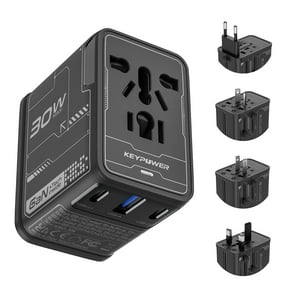 Plug in Solutions Type G Travel Plug Adapter - Walmart.com
