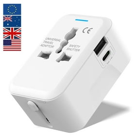 PortableOut Universal Travel Adapter Converter, 5-in-1 Plug Adapter ...