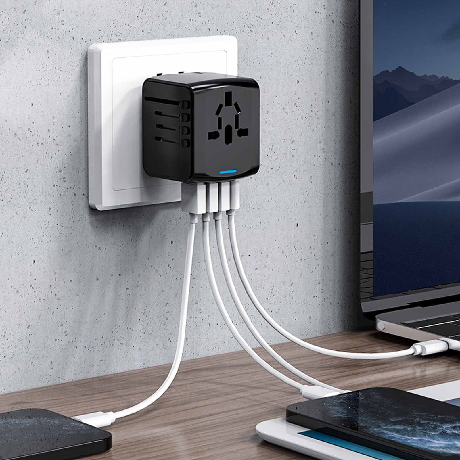 Universal Travel Adapter Type, Multi-function Charger Self-adaptive ...