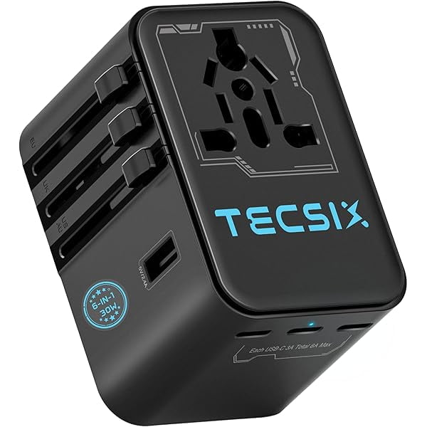 Universal Travel Adapter Worldwide 30W, TECSIX International Power ...