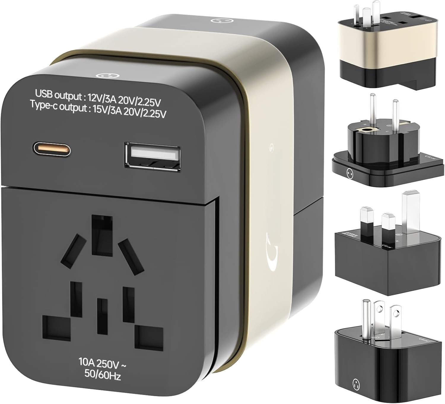 Universal Travel & Converter 2500W - 45W -C , 4 in 1 International ...