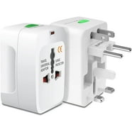 Travel Adapter, Universal All-in-one Worldwide International Travel Plug Converter-USA EU AUS/NZ ...