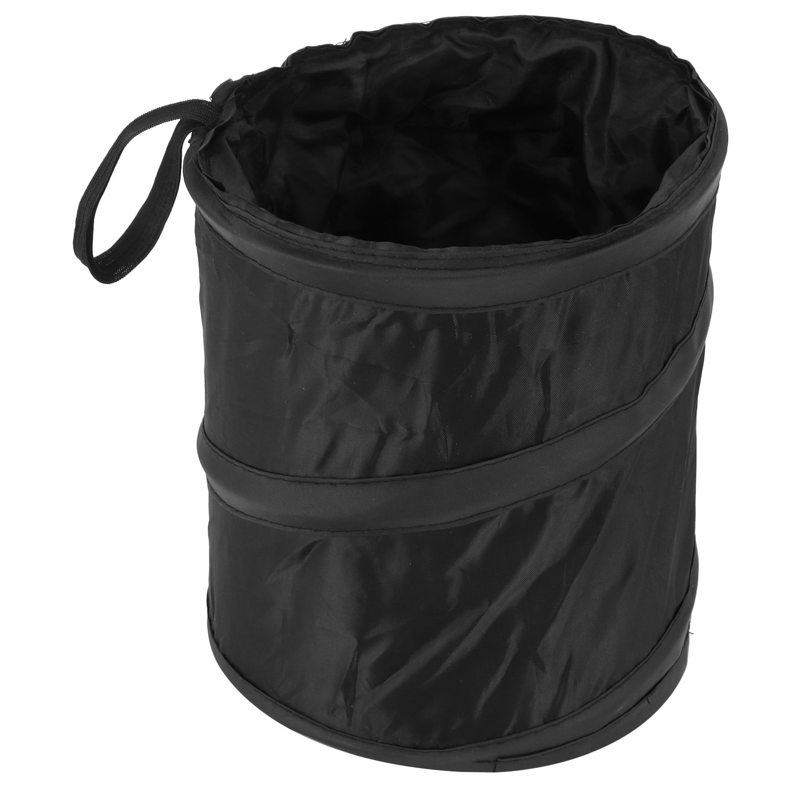 Universal Traveling Portable Car Trash Can Black Collapsible Pop up ...
