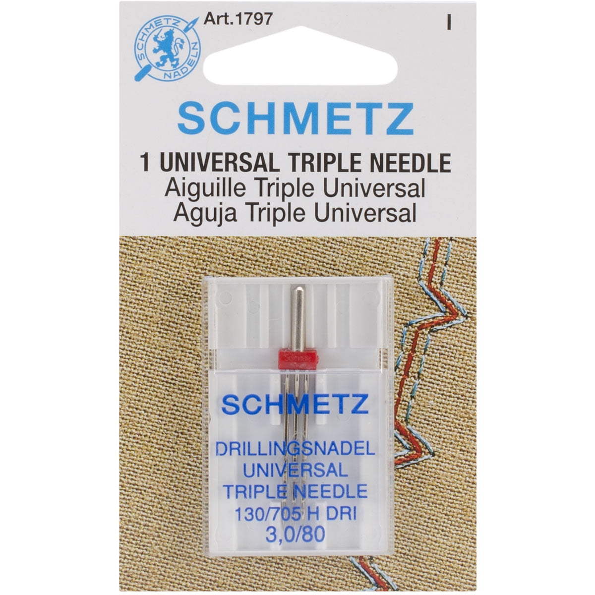 Universal Triple Machine Needle - Size 3.0/80 1/Pkg - Walmart.com