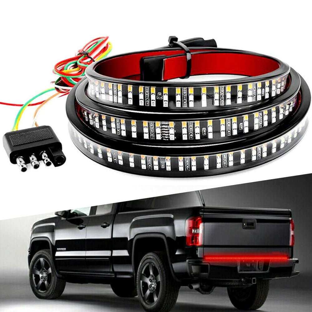 Universal Triple Row LED Tailgate Light Bar for Trucks 60inch - Walmart.com