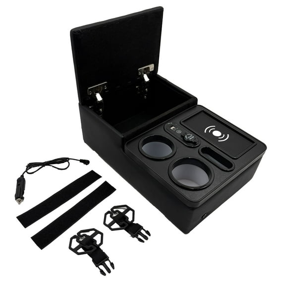 Universal Truck Seat/Bench Organizer with Wireless charging,Cup Holders ...