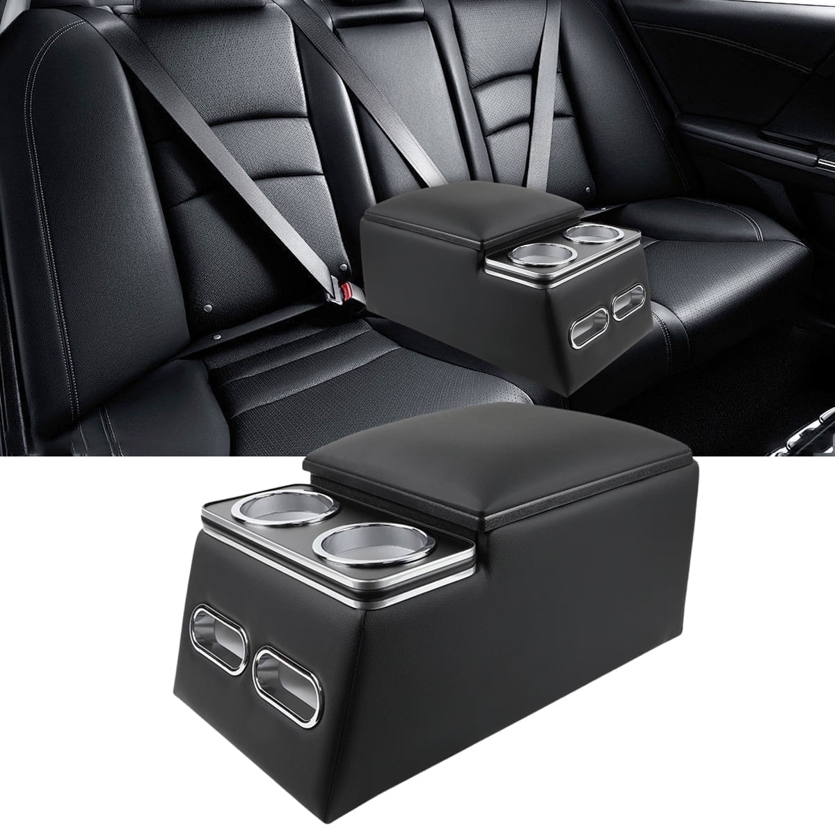 Universal Truck Seat Organizer with Cup Holders, Rear Bench Seat Center ...