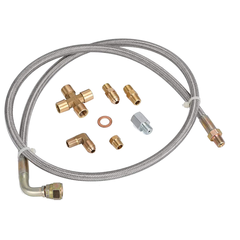 Universal Turbo Oil Feed Line Oil Return Line Oil Drain Line Kit ...