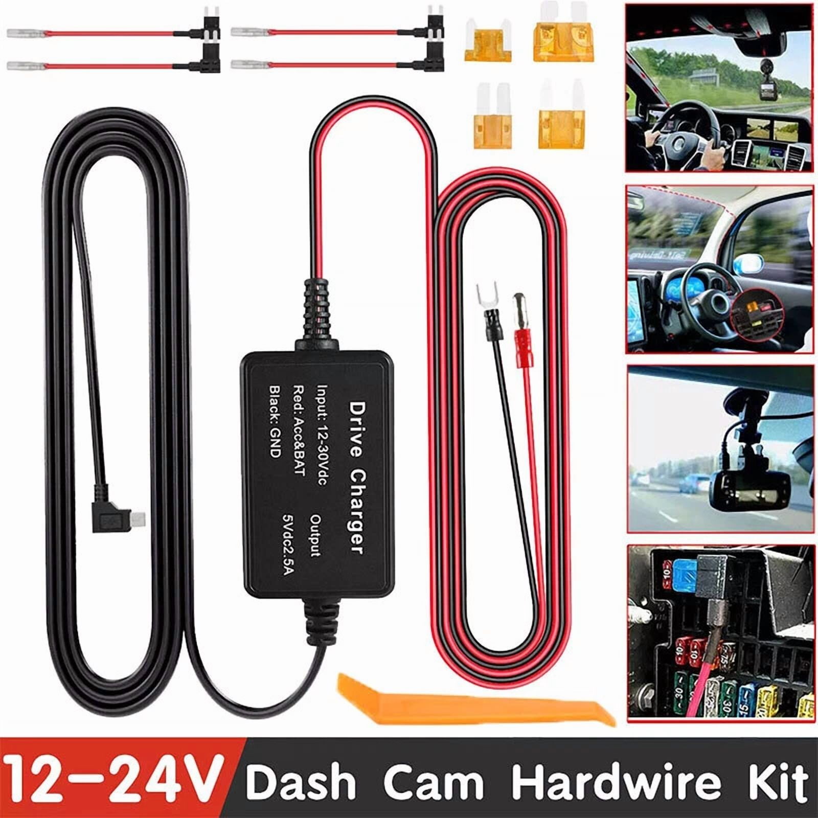 Universal Type C Dash Cam Hardwire Kit Hard Wire Cable Fuse 12-24V To ...