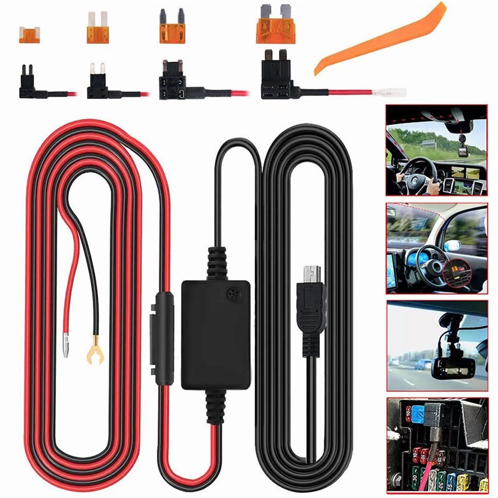 Universal Type C Dash Cam Hardwire Kit Hard Wire Cable Fuse 12-24V To ...