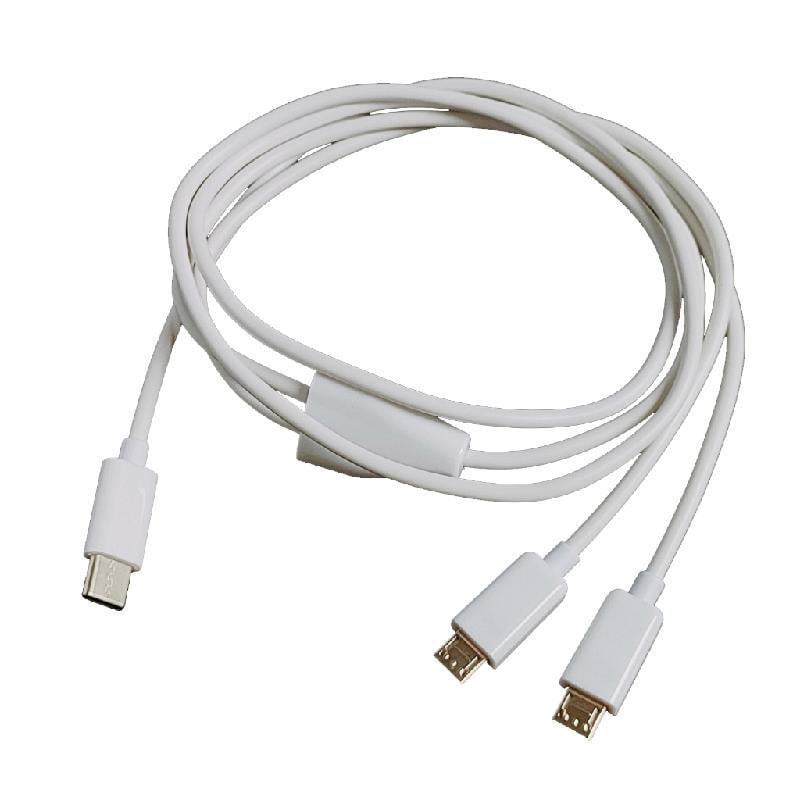 Universal Type C to Double Micro USB Charger Cable Charge Two Micro ...