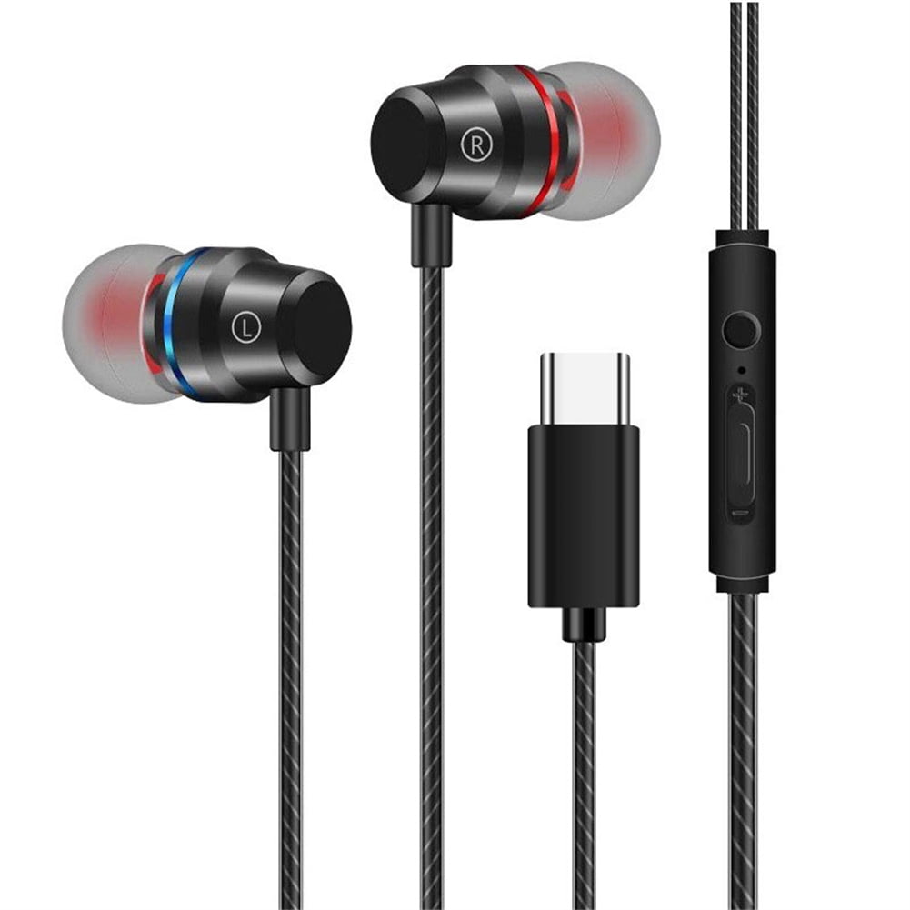 Universal Type-c Wired Earphone In-ear Noise Reduction Wire-controlled ...