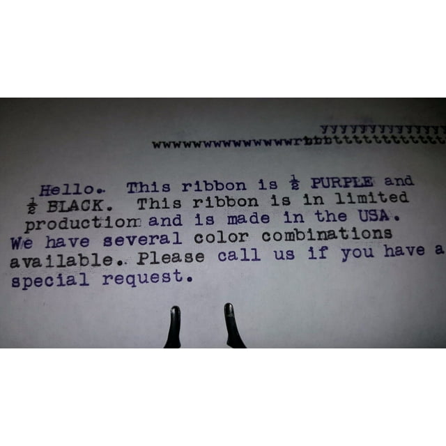 Universal Typewriter Ink Ribbon - Black and Purple Ink Ribbon - Made in ...