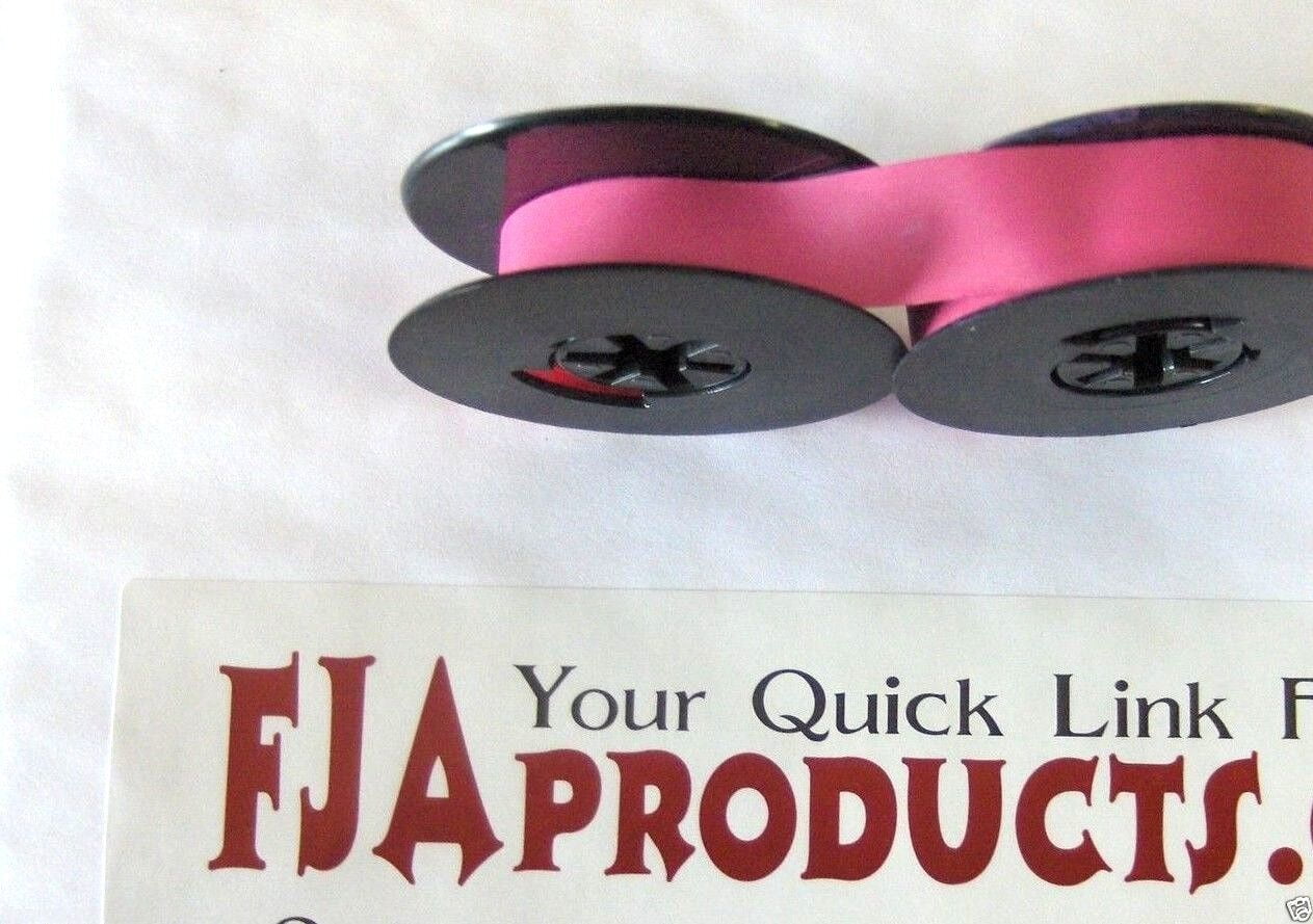 Universal Typewriter Ribbon Twin Spool Pink Ink 1/2" Cloth Ribbon ...
