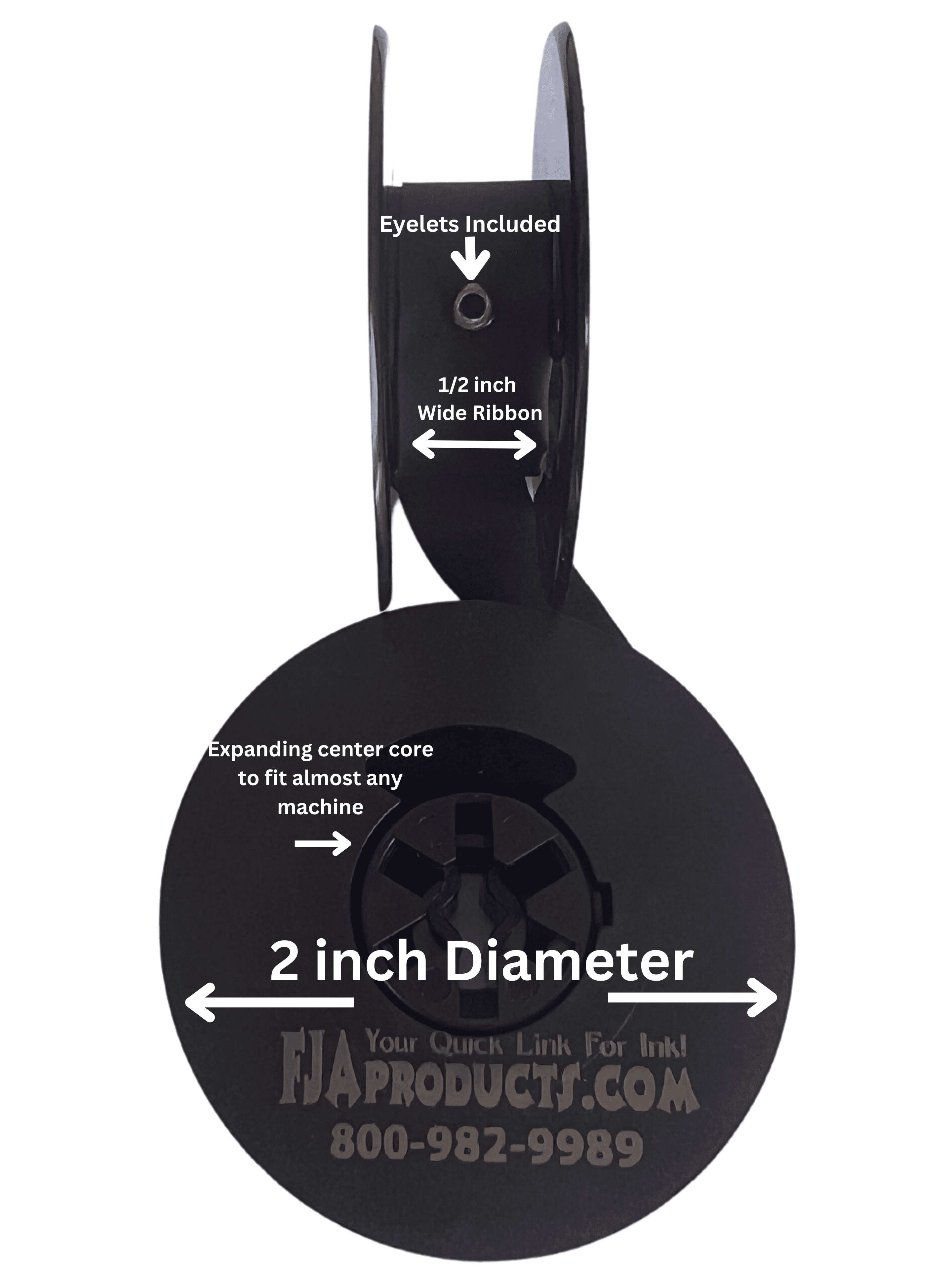 Universal Typewriter Ribbons twin spool black 1/2" cloth made by FJA ...