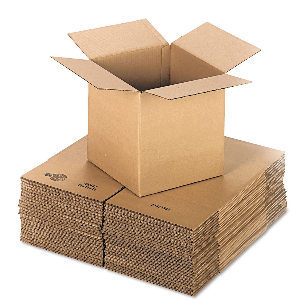 Universal UFS121212 12-in. Cubed Fixed-Depth Corrugated Shipping Boxes ...
