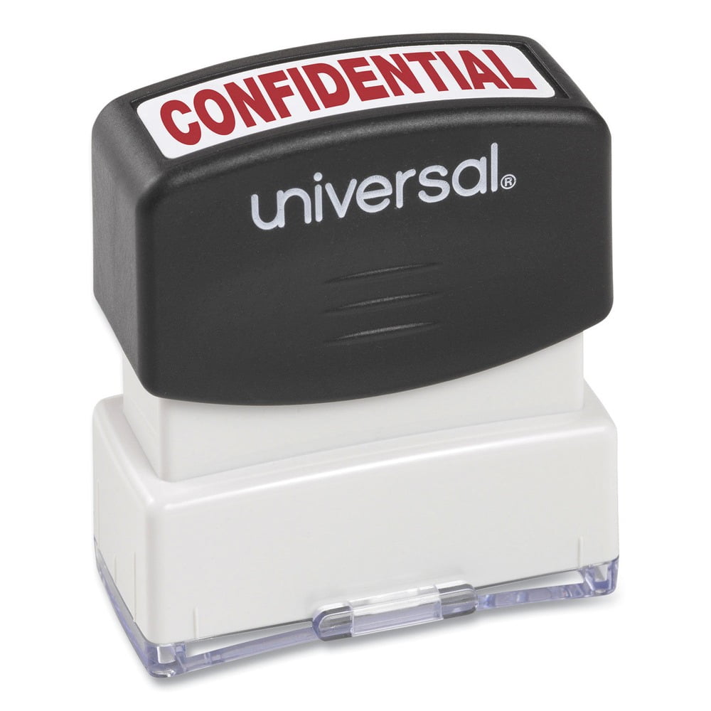 Universal UNV10046 Pre-Inked Confidential Message Stamp - Red Ink ...