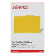Universal Pressboard Classification Folders, Letter, Six-Section ...