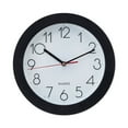 Universal UNV10421 9.75 in. Bold Font Round Wall Clock - Black ...