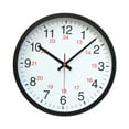 Universal UNV10441 12.63 in. Diameter 24-Hour Round Wall Clock Black ...