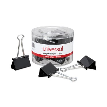 "ACCO Heavy Duty Office Paper Large Binder Clips, Steel Wire, 1 1/16 ...