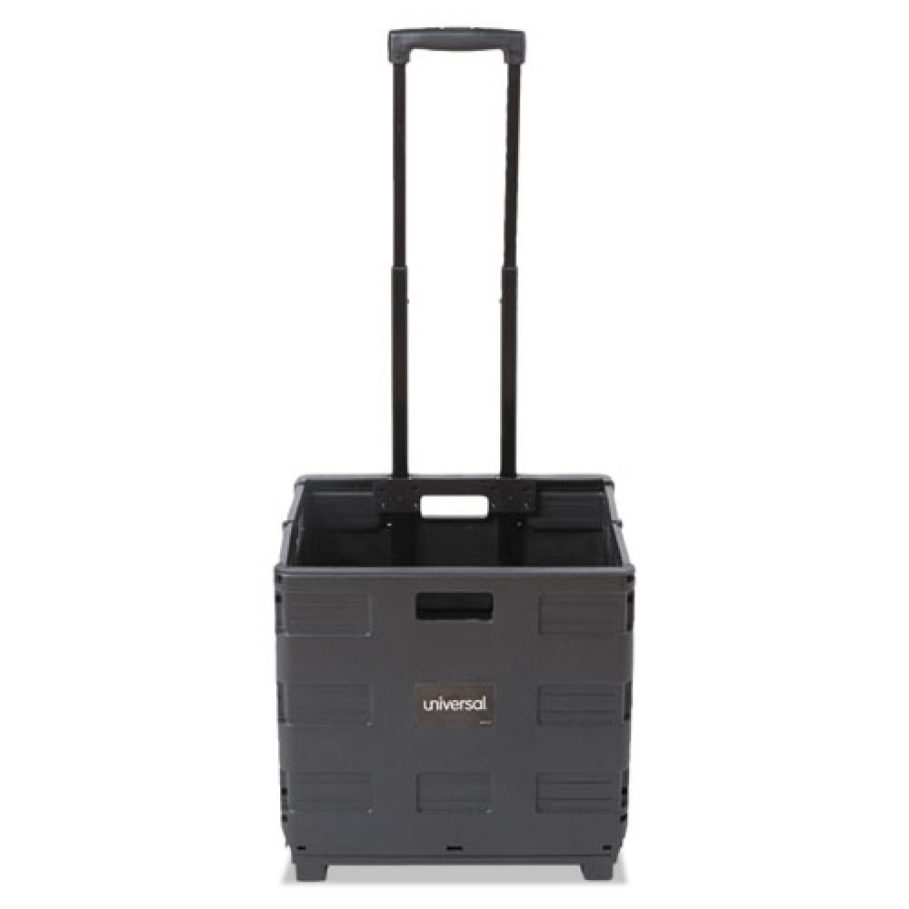 Universal, Collapsible Mobile Storage Crate, UNV14110, Black - Walmart.com