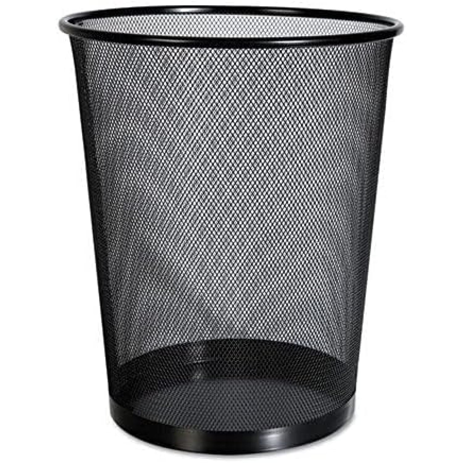 Universal UNV20008 18 qt. Steel Mesh Wastebasket (Black) - Walmart.com