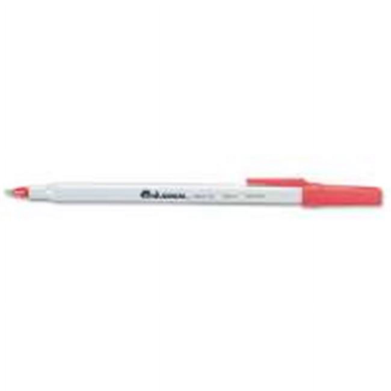 Universal UNV27412 Economy Ballpoint Stick Oil-Based Pen- Red Ink ...