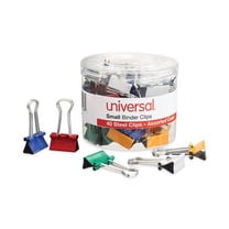 Universal 30-Pack Efficient Binder Clips with Storage Tub - UNV31026 ...