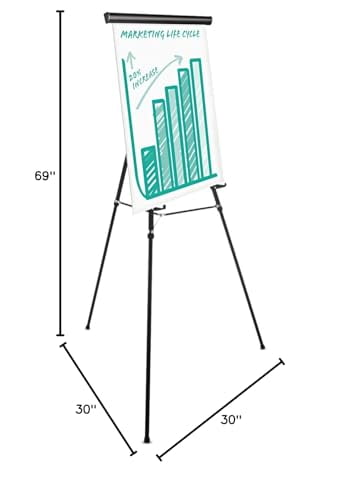 Universal UNV43034 69 in. Maximum Height Heavy Duty Presentation Easel ...