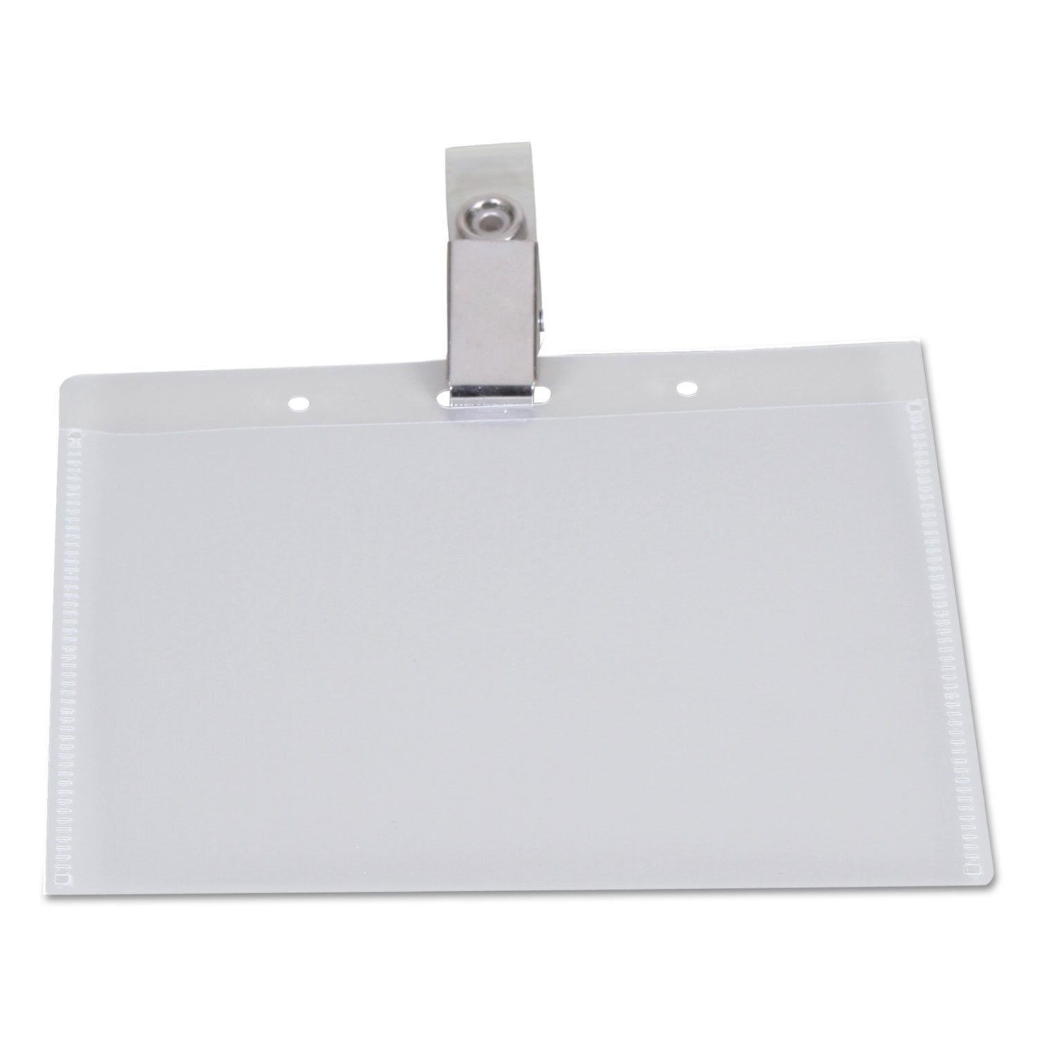 Universal UNV56006 2.25 in. x 3.5 in. White Insert Deluxe Clear Badge ...