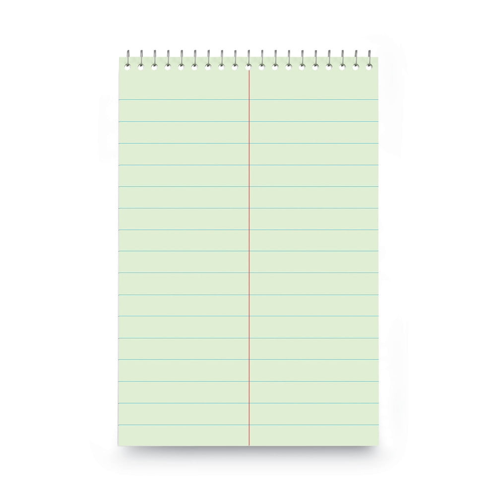 Universal UNV76610 60 Sheet 6 in. x 9 in. Pitman Rule Green Tint Steno ...