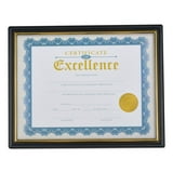 Universal Document Frames, Plastic, 8.5 x 10 Insert, Black/Gold, 3/Pack ...