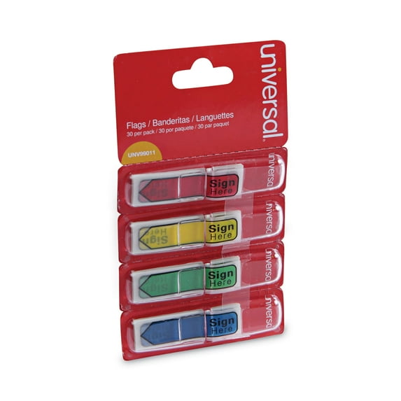 Universal UNV99011 Deluxe 0.5 in. x 1.75 in. Sign Here Message Arrow ...