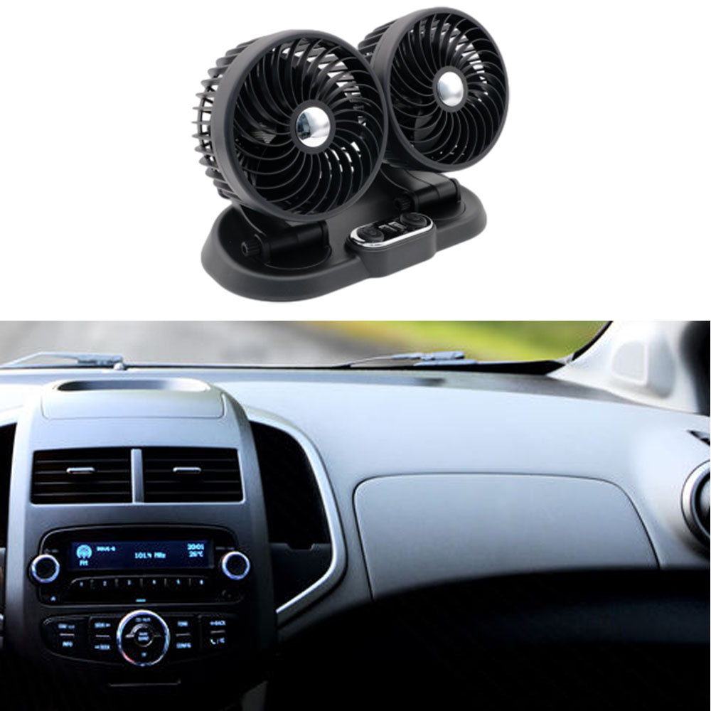 Universal USB 5V Car Fan Dual Head Fan Automotive Electric Fan 2 Head ...