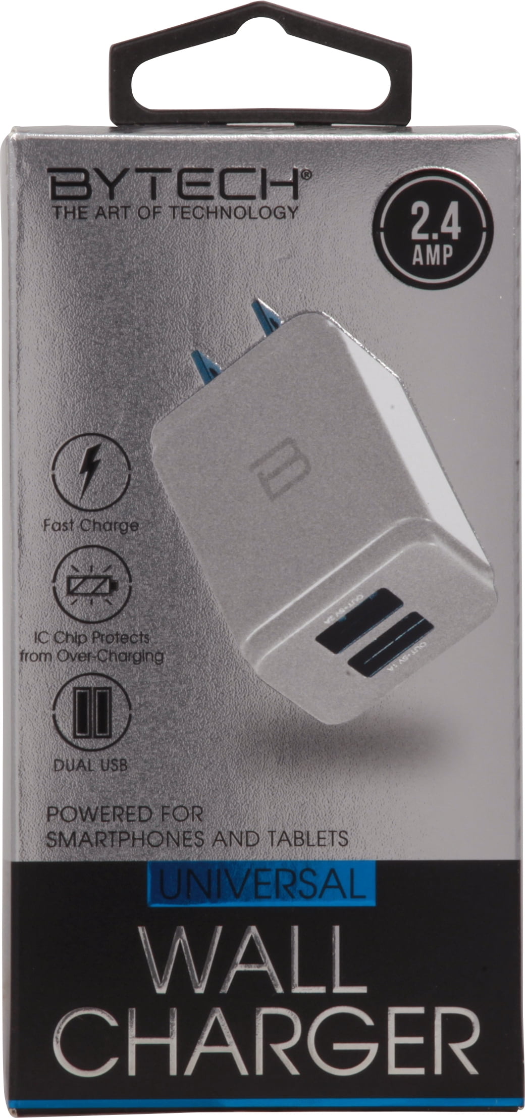 Universal USB Home Charger, 2 Outlets, White - Walmart.com