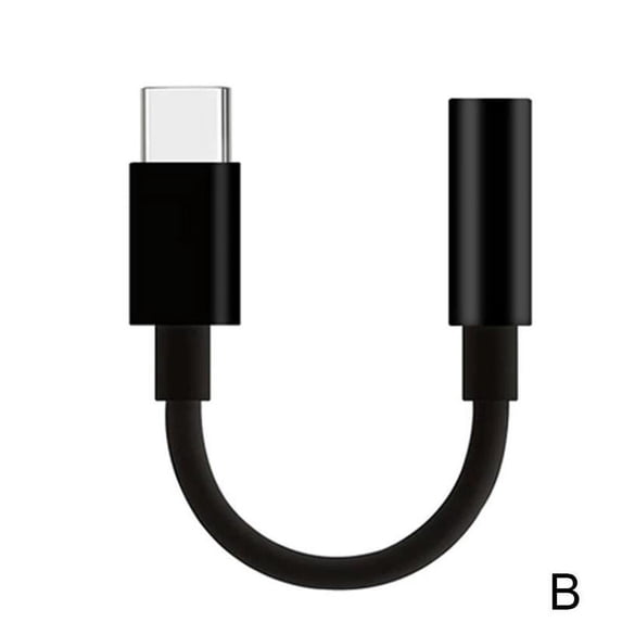 Universal USB Type C to 3.5mm AUX Headphone Adapter Jack Black For ...