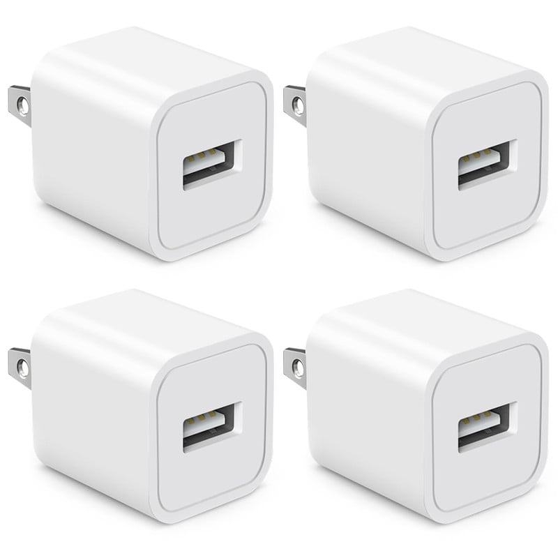 TTECH Universal USB Wall Charger, 1A 5V Travel Power Adapter Plug, Safe ...