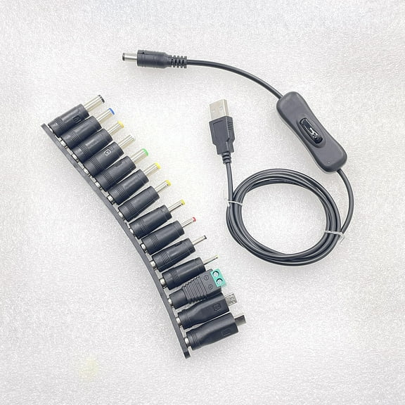 LIANSUM 5V DC Power Cord, USB to DC 5.5x2.1mm Plug, Charging Cable with ...