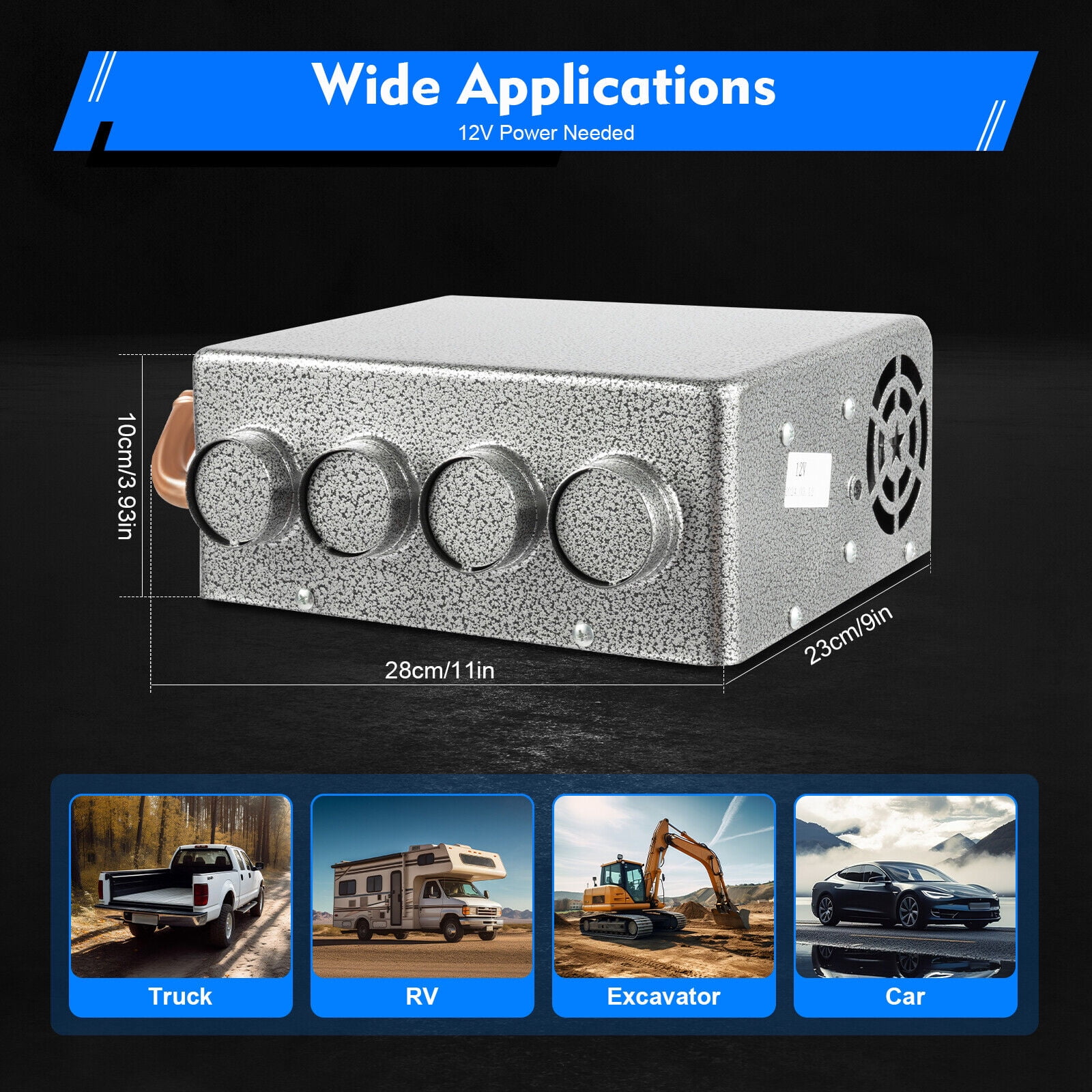 Universal Under Dash Heater Defroster+Speed Switch Car Truck 4 Ports ...