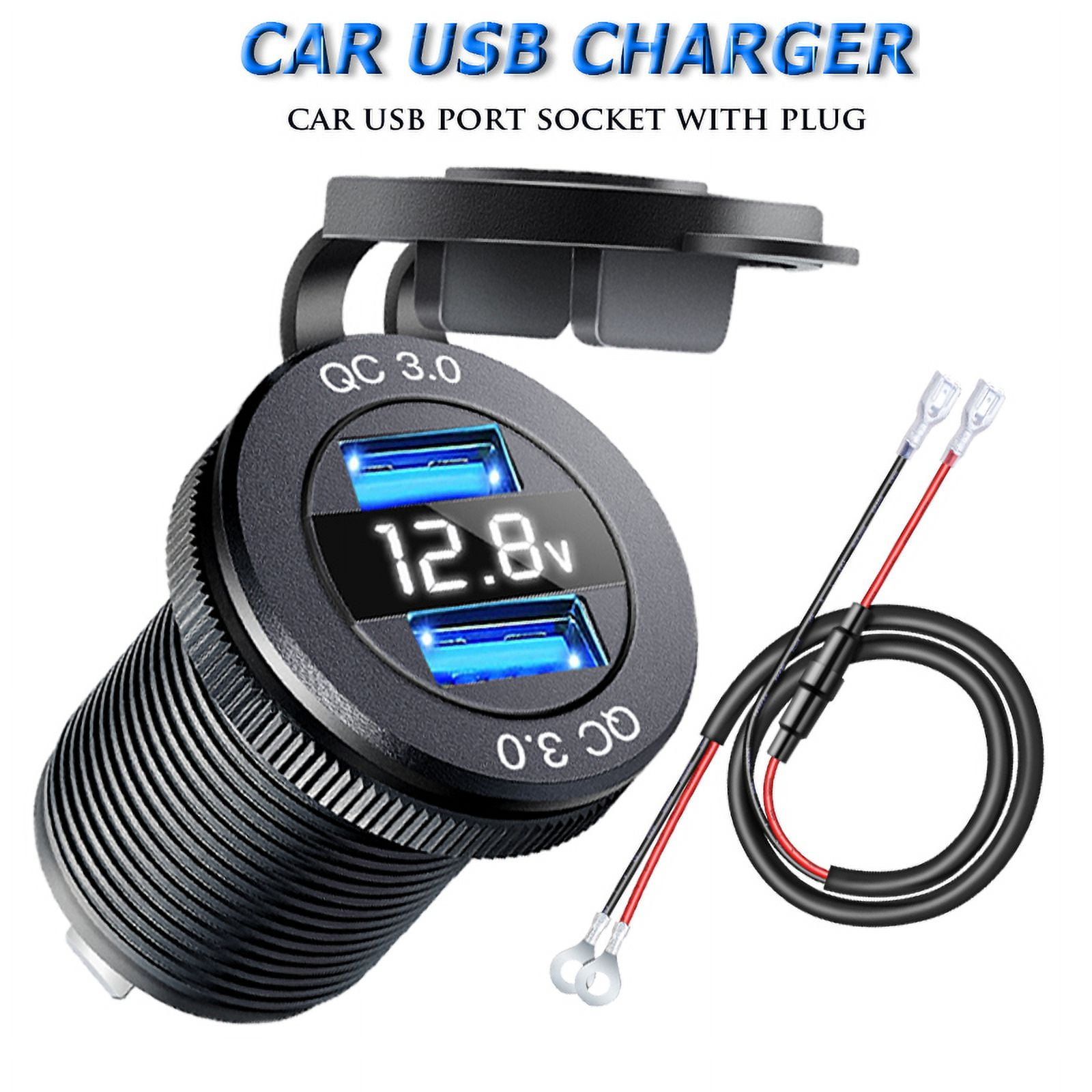 Universal Usb sockets outdoor caravan 12v with voltmeter 36w fast ...