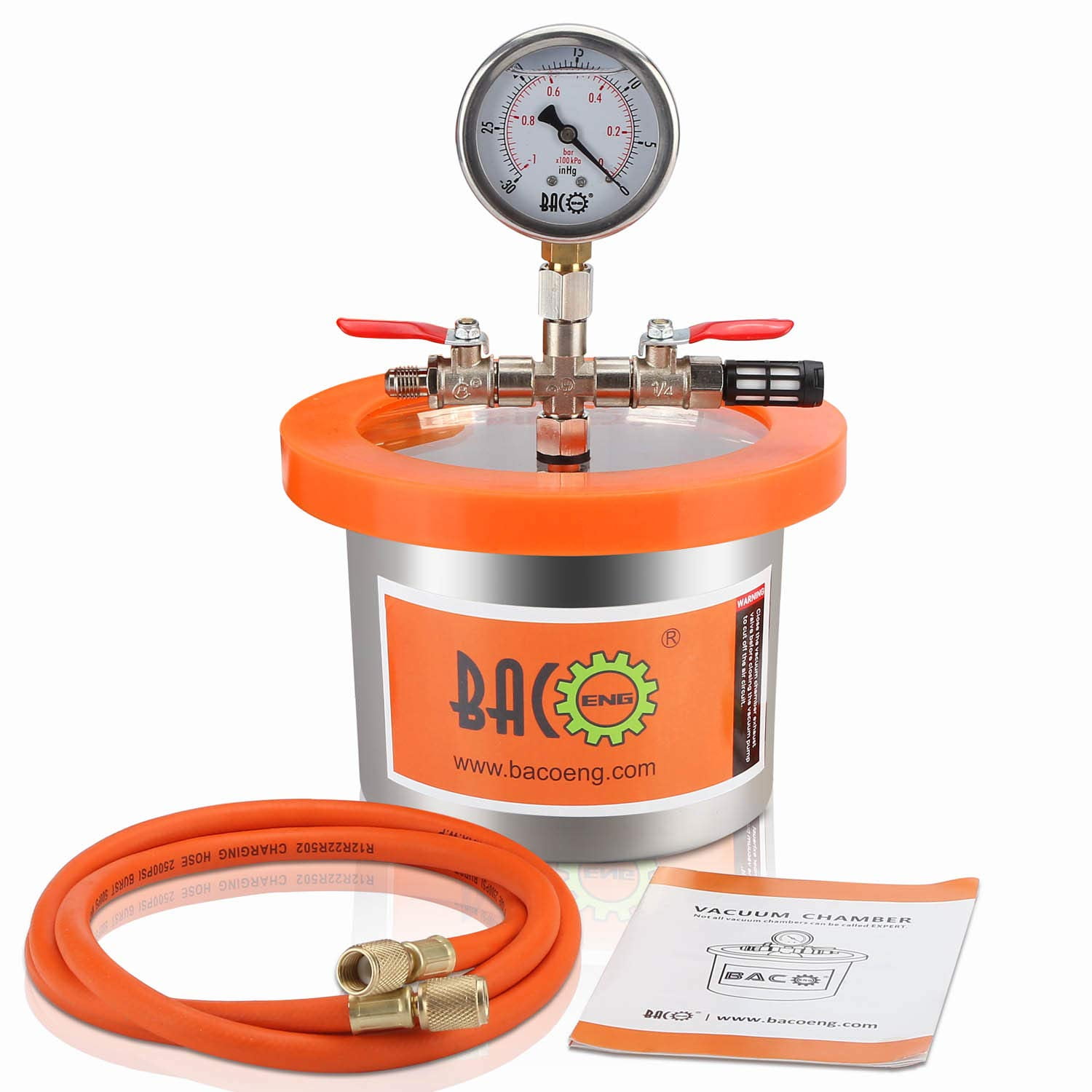 Universal Vacuum Chamber Series: 2 Quart Stainless Steel Vacuum Chamber ...