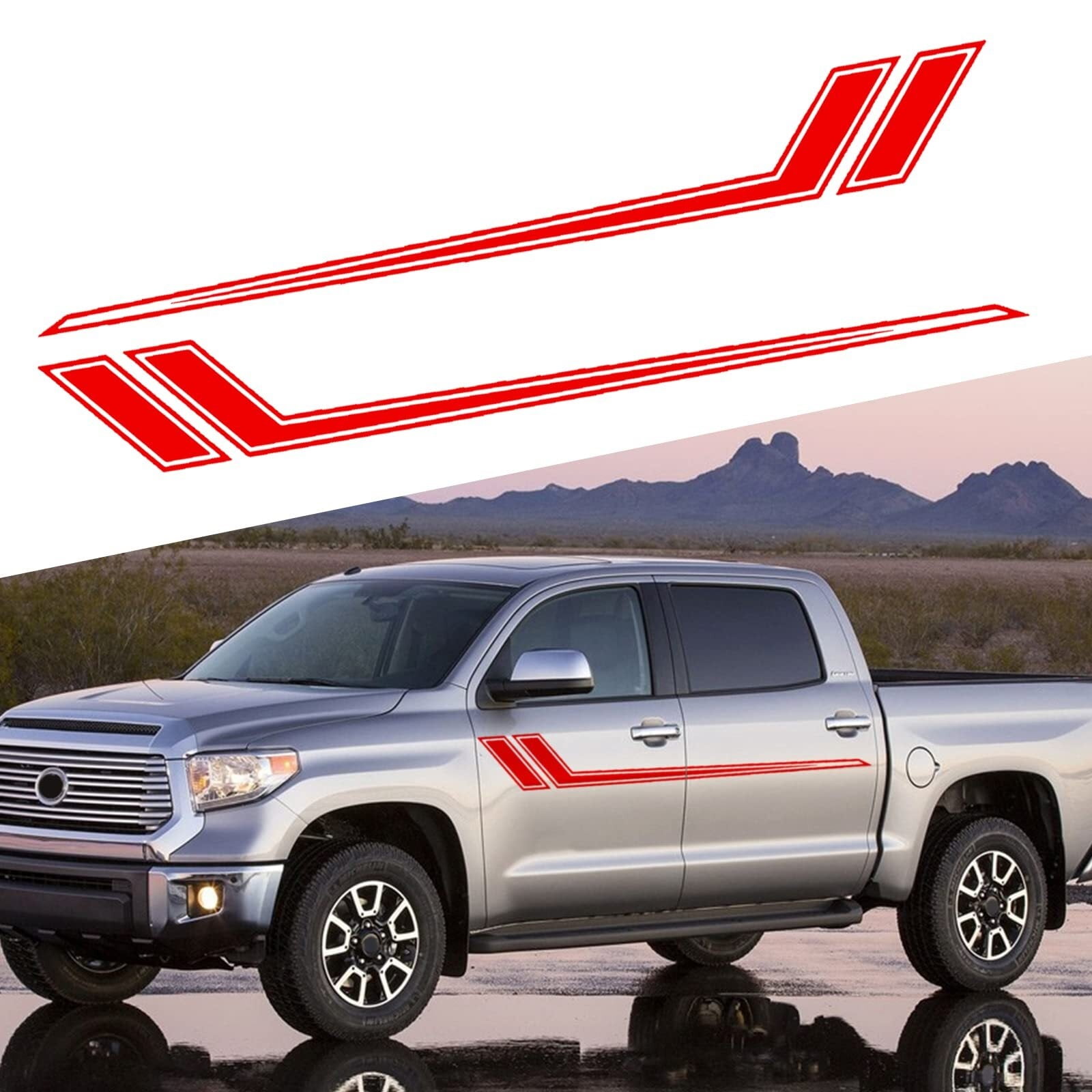 Universal Vinyl Side Body Car Decals Sports Car Sticker Racing Stripes ...